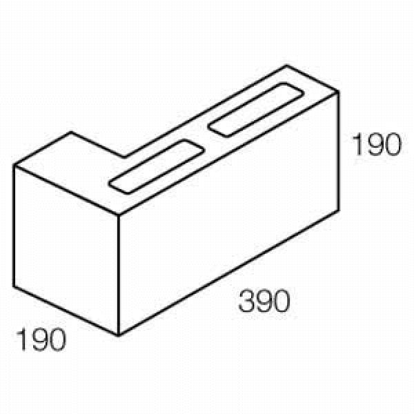 Grey Block (10.25) 100mm Corner Return - Nuway