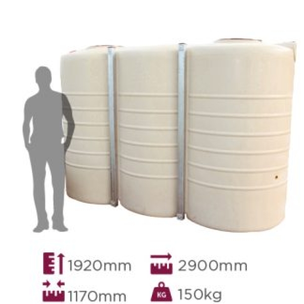 Water Tank Slimline Standard 5000 Litre - Nuway