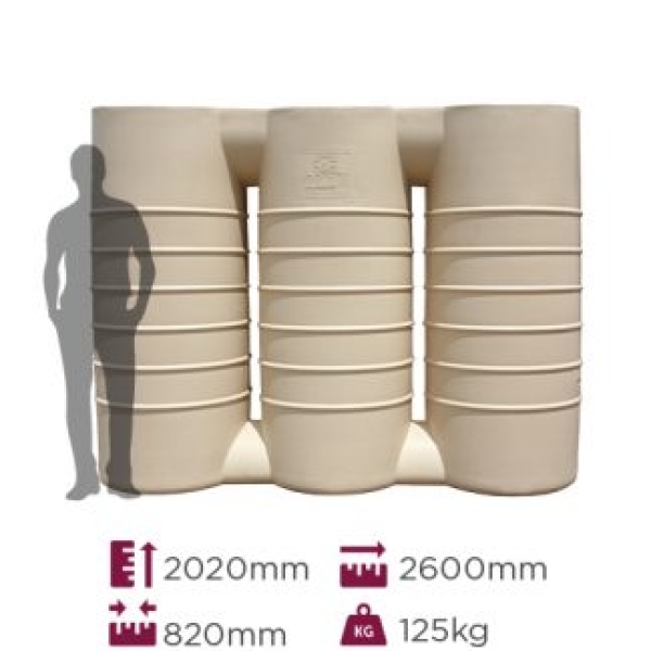 Water Tank Slimline Modern 3000 Litre - Nuway